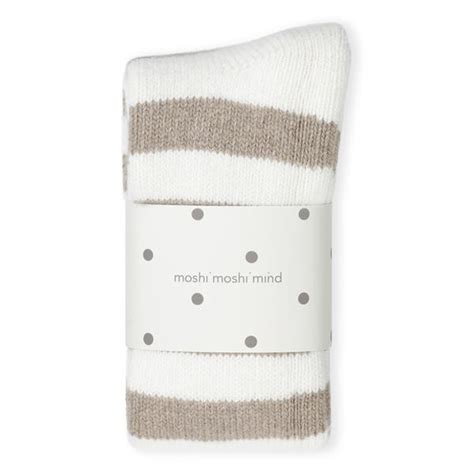 Moshi Moshi Polar Socks Stripe Ecrutaupe