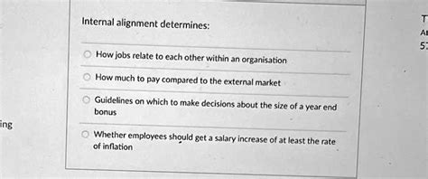 Solved Internal Alignment Determines How Jobs Relate To Each Other