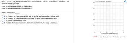 Solved A Firms Minimum Average Variable Cost Of S25 A