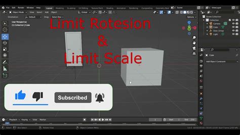 Limit Rotetion Limit Scale Blender 3 0 Add Object Constraints