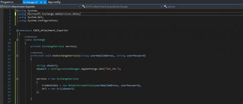 Create A C Console App NET Framework To Export Mail Attachments From An Exchange Mailbox