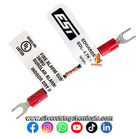Fire Alarm End Of Line Silver String Chemicals And Textile