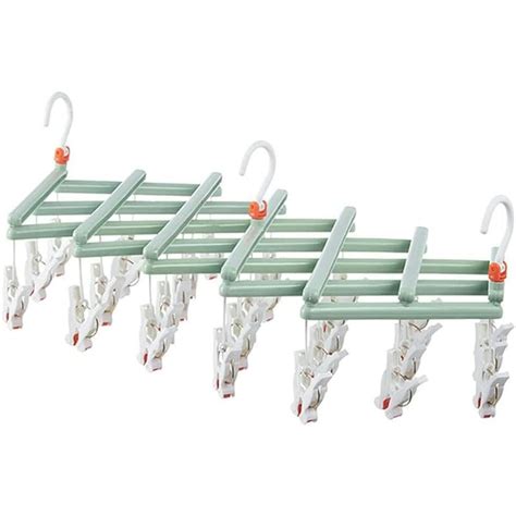 Flkwoh Clothes Drying Rack Hanger Folding Multi Head Drying Rack