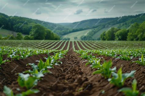 Farming Field Background Premium Ai Generated Image