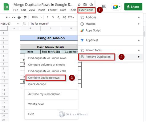 How To Merge Duplicate Rows In Google Sheets OfficeWheel