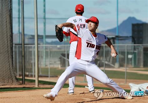 Kia 이의리 대표팀 소집 전 마지막 훈련 연합뉴스
