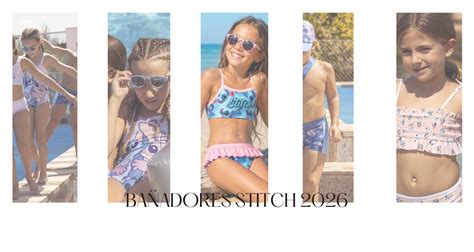 Bañadores Stitch Niña Y Niño Bikini Stitch Disney Verano 2026