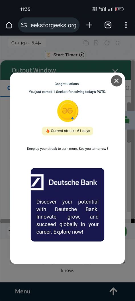 Vinay Yadav On Linkedin Geekstreak2024 Deutschebank Codingchallenge Potd Consistency