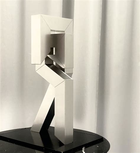 Abstract Minimalist Sculpture In Aluminium 1970s 216408