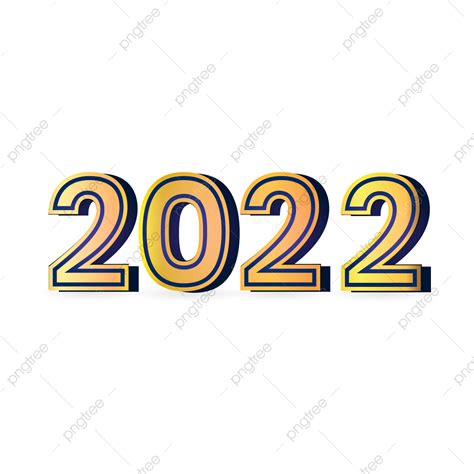 รูปสวัสดีปีใหม่ 2022 ตัวอักษร Png โกลเด้น ตัวอักษร 2022ภาพ Png และ