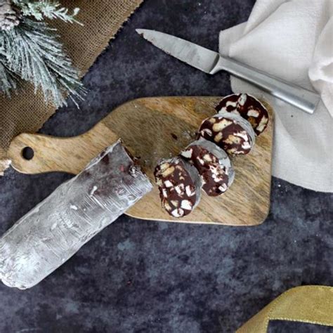 Recette Saucisson de Noël au Chocolat Chamallow et Petits Beurre