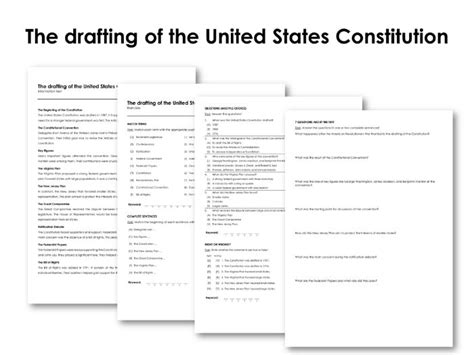 The Drafting Of The United States Constitution Teaching Resources