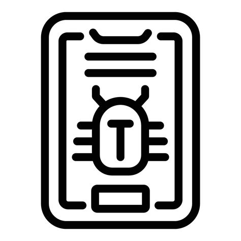 Smartphone Data Bug Icon Outline Vector Access Key 38957734 Vector Art At Vecteezy