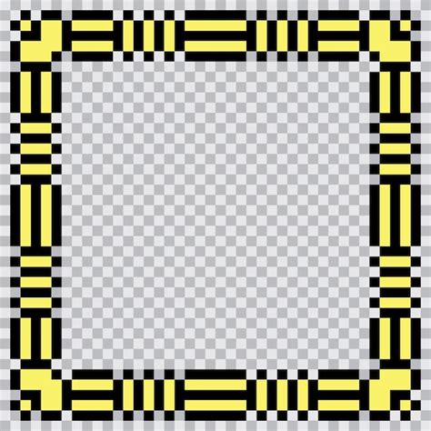 Premium Vector Pixel Art Frame Border Template Design