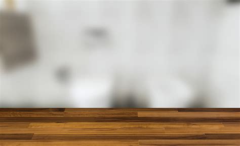 흰색 벽이 있는 현대적인 욕실에는 화장실과 비 데가 있습니다 3d 렌더링 Mockup 나무로 되는 테이블 0명에 대한 스톡 사진