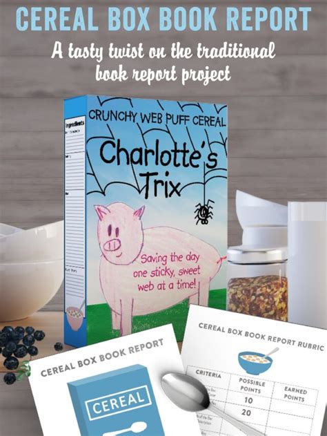 Cereal Box Book Report Project Story This Little Home Of Mine