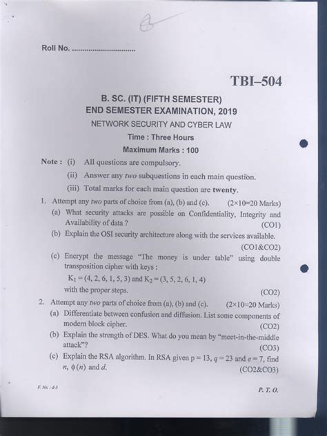 5th Sem Bsc It 2019 Pdf