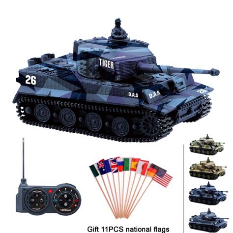 RC tank Niemcy Tiger I Kolorowe 1 72 Wysoka Symulowane Żywe Wielki Mur