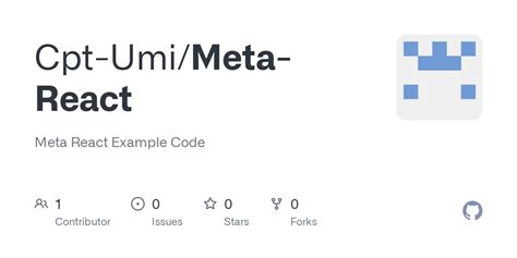 Github Cpt Umi Meta React Meta React Example Code
