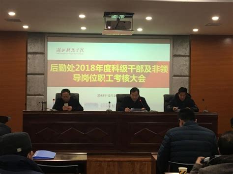 后勤处组织开展2018年度职工考核工作 湖北科技学院后勤服务总公司（湖科资产经营公司）