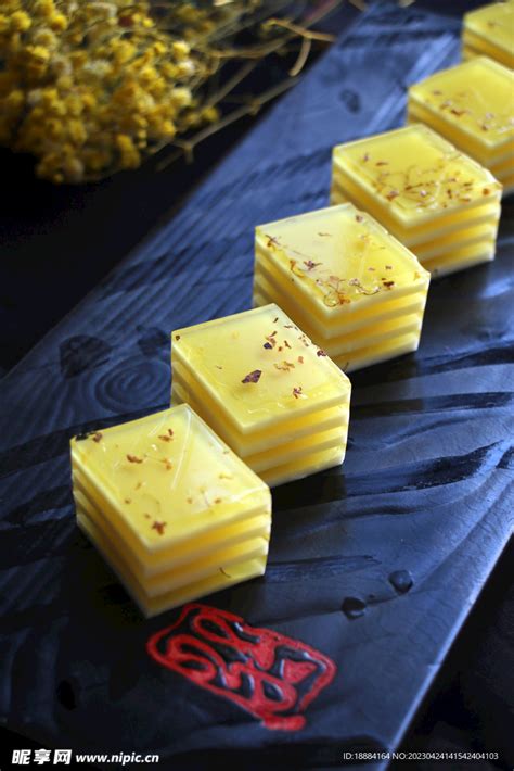 桂花糕摄影图 传统美食 餐饮美食 摄影图库 昵图网