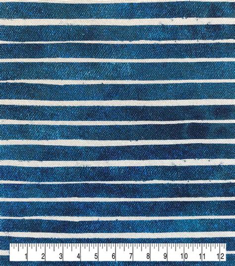 Tailored Stripe Navy Cotton Canvas Fabric Joann