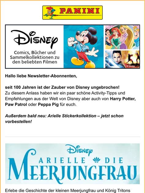 Panini Shop Sticker Sammelkarten Comics Und Bücher Neu Arielle