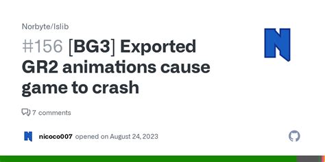 BG3 Exported GR2 Animations Cause Game To Crash Issue 156