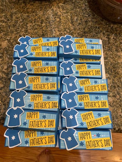 Fathers Day Candy Treat Boxes Blue And Yellow Theme