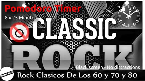 Pomodoro Timer 8 X 25min ~ Classic Rock Music