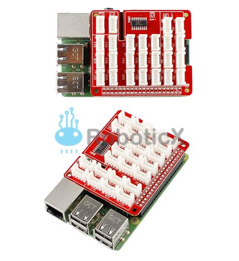 Base Shield For Raspberry Pi With Adc Chip Mcp3008 Roboticx