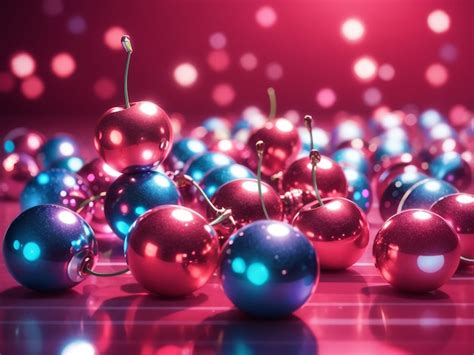 Premium Photo Cherry Disco Magic Decorative Concept With A Twist
