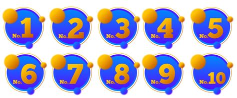 Number Bullet Points To Trendy Markers Template Set PNG