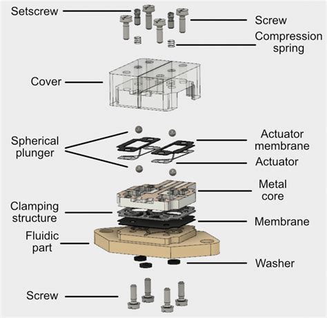 exploded schematic view of a sma multi port microvalve download scientific diagram