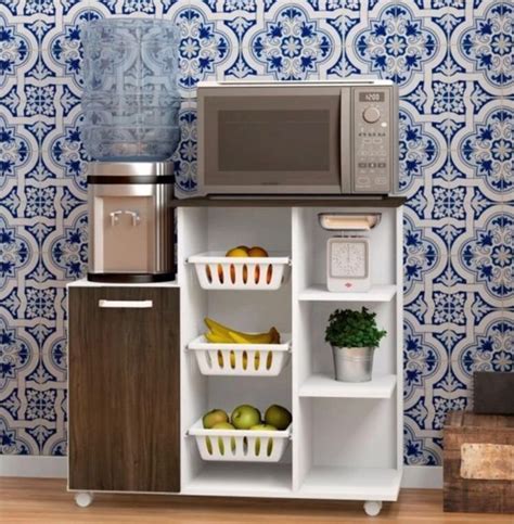 Armário Balcão fruteira rodanas para Forno Microondas Fruteira