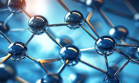 Premium Ai Image Boron Atom Closeup 3d Molecular Structure With Liquid Metal Aesthetic