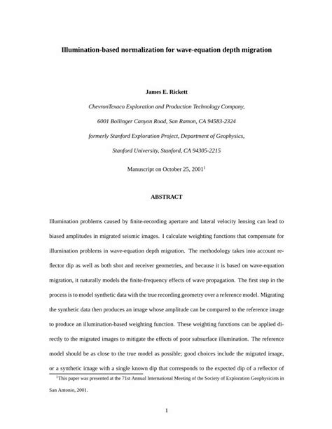 Pdf Illumination Basednormalization For Wave Equationdepth Sep