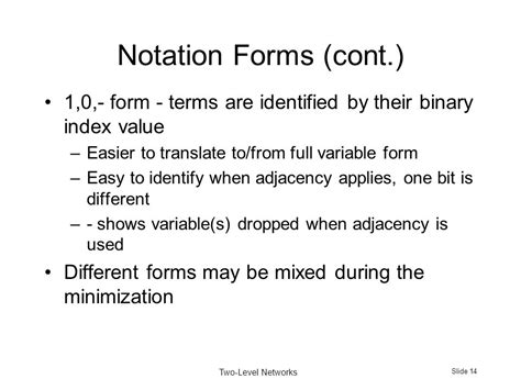 Two Level Networks Two Level Networks Slide 2 Sops A Function Has In