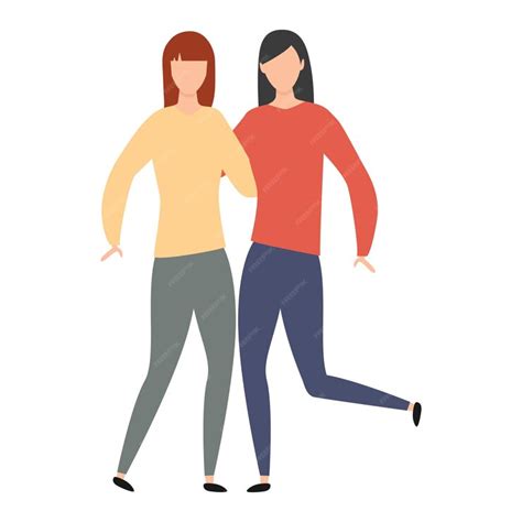 레즈비언 Lgbt 벡터 일러스트 레이 션 프리미엄 벡터