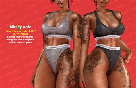 Nitropanic The Sims 4 Cc Ck Thong Set Clothing Loverslab