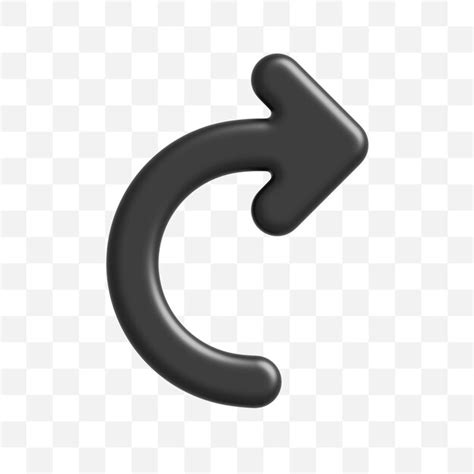 premium psd curved arrow pointer 3d