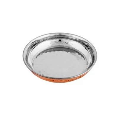 Mofna Copper Stainless Steel Hammered Oval Entree Dish Height 6 Inch