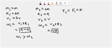 solved an object of mass m1 m and an object of mass mz 2m move around a rotation axis a in