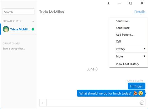 Viewing Chat History