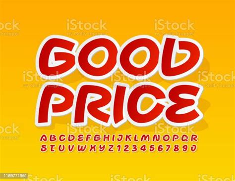 벡터 다채로운 포스터 좋은 가격입니다 밝은 창조적 인 알파벳 문자와 숫자 광고에 대한 스톡 벡터 아트 및 기타 이미지 광고