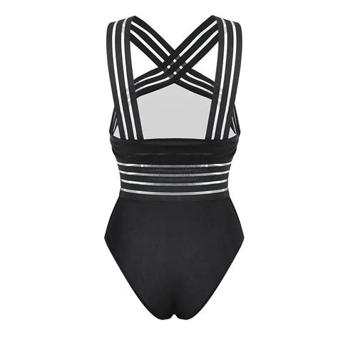 Free Shipping Sexy One Piece Swimsuit Women High Neck Bandage Cross