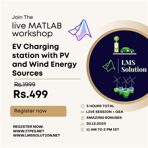 Online MATLAB Workshop EV Charging Station With PV And Wind Energy Sources
