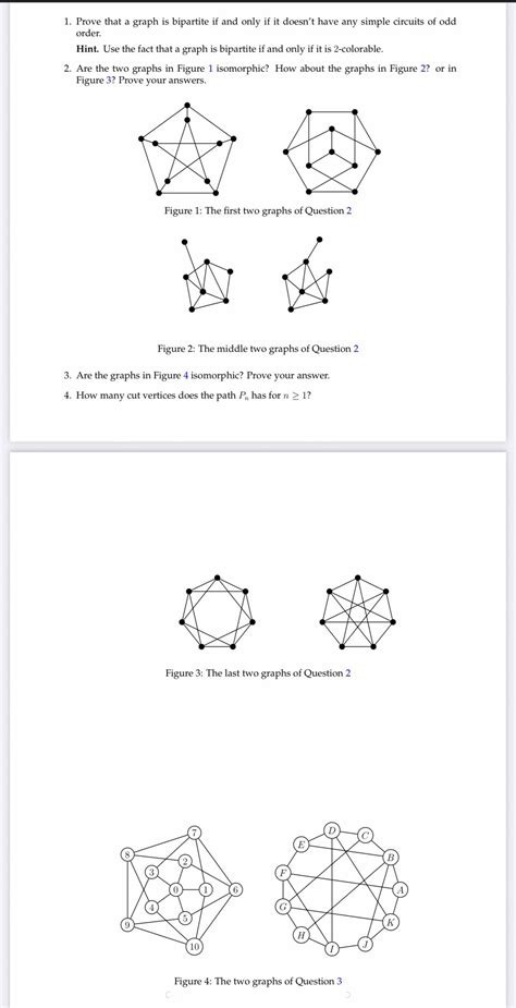 answered 1 prove that a graph is bipartite if… bartleby