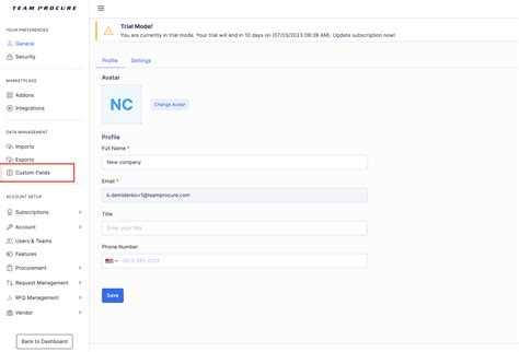 adding custom fields to a purchase order form team procure