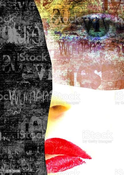 현대 미술 패션 여성 초상화입니다 아름다운 여성의 얼굴 빨강에 대한 스톡 벡터 아트 및 기타 이미지 빨강 입술 개념